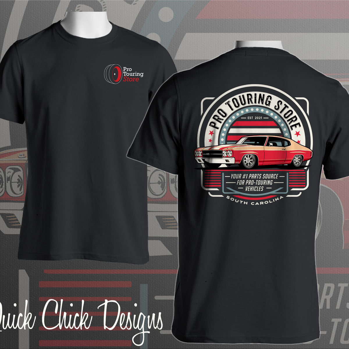 Pro Touring Store T-Shirt - 70 Chevelle Vintage Style