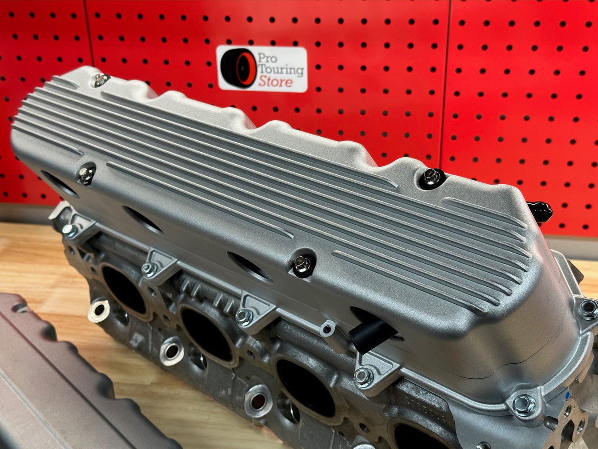 NEW - 2-Piece Gen V LT Valve Covers - Hidden Coils - Finned LT1 L83 L8 ...