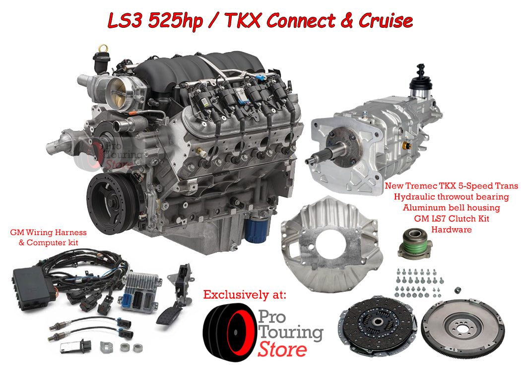 LS3 525hp TKX 5-Speed Manual Connect & Cruise Package – Pro Touring Store
