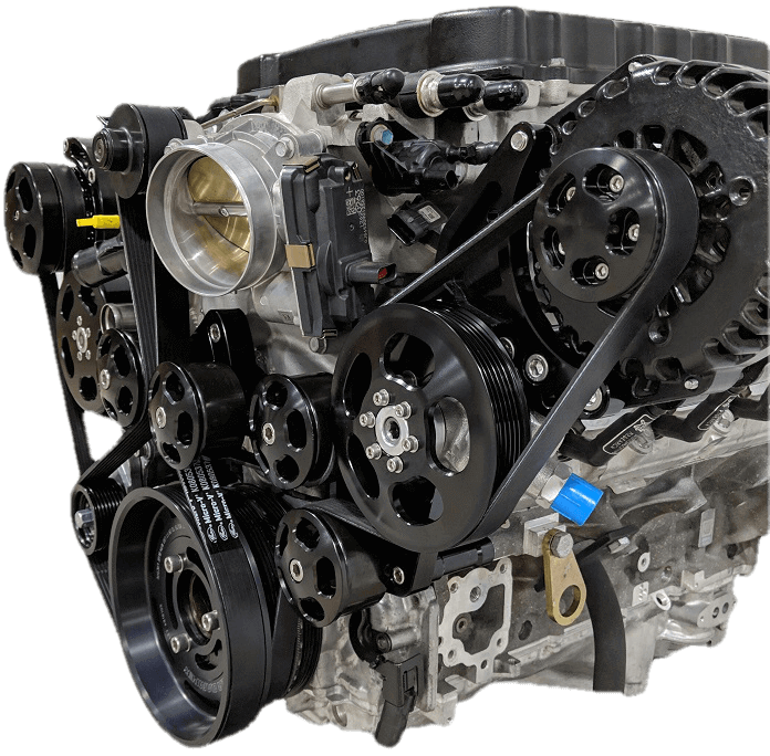 Billet LT4 Accessory Drive - Wet Sump 6.2L Supercharged Serpentine Kit ...